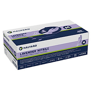 HALYARD LAVENDER* Nitrile Exam Gloves, Powder-Free, 3.1 mil, Medium, 52818 (Sold as Pallet of 150000 Gloves)