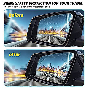 GSZTTKX 14PCS Car Rearview Mirror Film Waterproof Rainproof High-definition Transparent Nano-coated Protective Sticker,suitable for Rearview Mirrors Car Windows Car Trucks SUVs Safe Driving