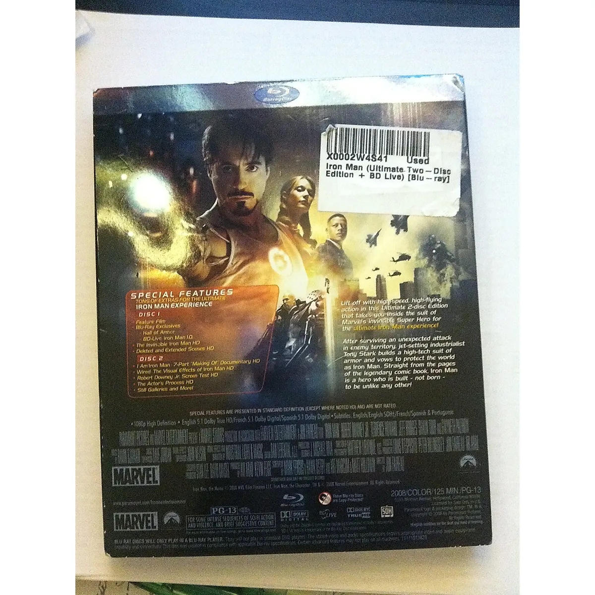 Iron Man (Two-Disc Ultimate Edition + BD Live) [Blu-ray]