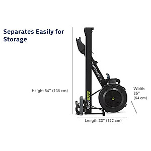 Concept2 RowErg Model D Indoor Rowing Machine Gray Color with PM5 Monitor, Device Holder, Adjustable Air Resistance, Easy Storage