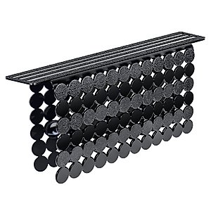 Bligli Plastic Sink Saddle, Sink Divider Mat with Strong Suction Cups, Kitchen Divided Sink Protector Mat for Glassware Dishes, Easy to Clean and No Smell, 9.5" x 12", Black