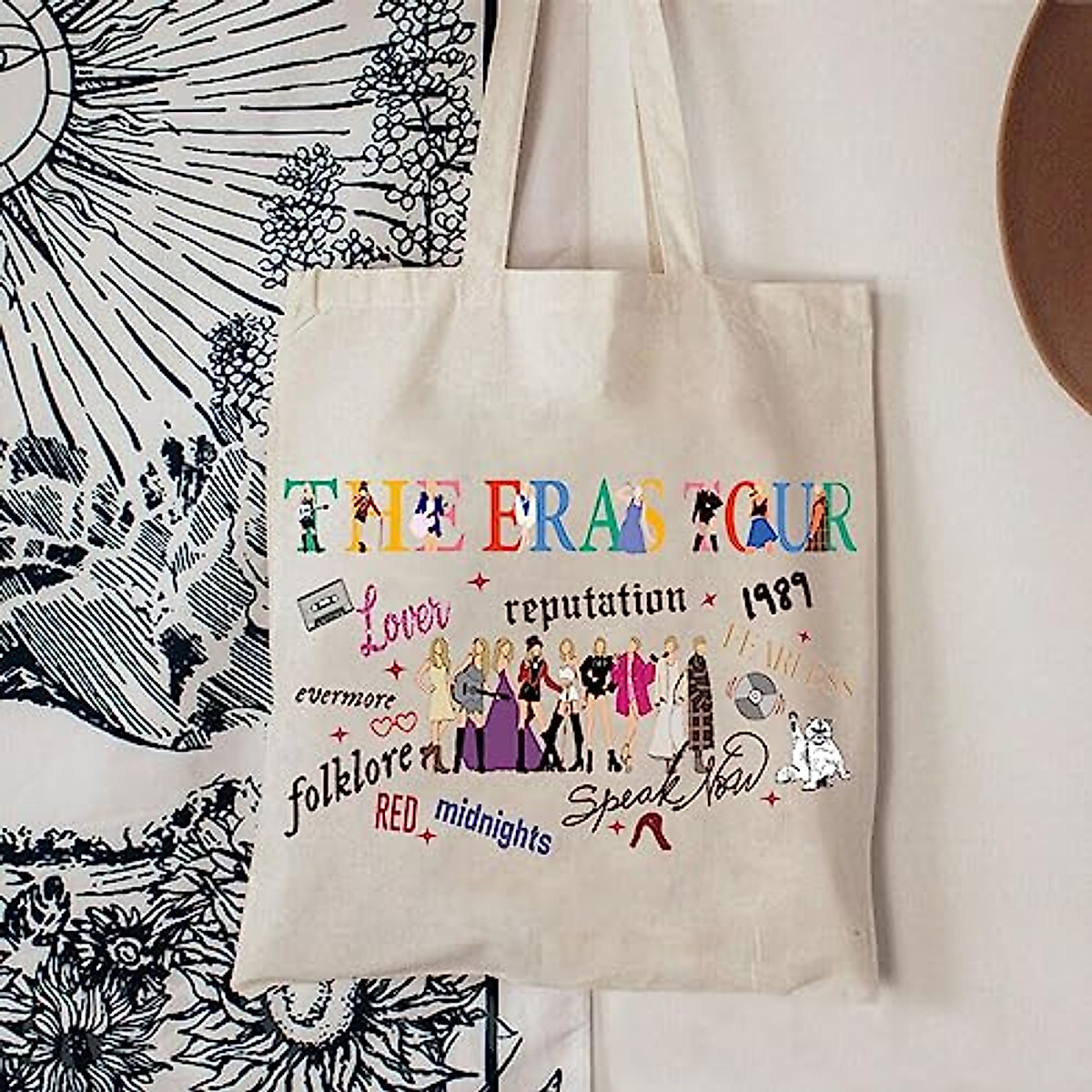 TOBGBE Gifts For Singer Music Lyric Inspired Tote Bag Album Name Tote Bag Singer's Merchandise Singer Fan Gifts (TER Tote)