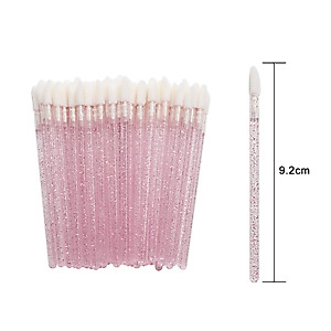 102 Pcs Glitter Disposable Makeup Applicators,Pink Lash Shampoo Brushes,Disposable Mascara Wand,Eyelash Cleansing Brushes Disposable Lip Wand (Pink)