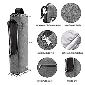 OSPUORT Golf Cooler Bag Waterproof Insulated with Detachable Shoulder Strap - Hold 6 Pack of Cans or Two Bottles of Wine (Grey)