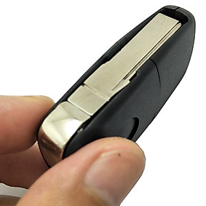 Key Fob Case Fit for VW Volkswagen Jetta Passat Golf Beetle Rabbit GTI CC EOS Replacement Key Shell 4 Buttons Keyless Entry Remote Key Fob Cover with Uncut Blade (2)