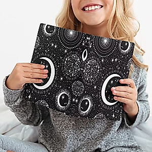 YEXIATODO Moon Starsky Book Sleeve for Textbook Back to School Appliance Anti-scratch No Glue Section Washable Reusability Polyester Book Covers Decorate Hardcover