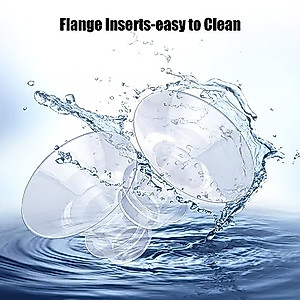 10pcs Flange Inserts, 13/15/17/19/21mm Silicone Breast Pump Flange Insert Wearable Breast Pump Accessories Compatible with Medela/Spectra/TSRETE/Momcozy S9/S12/S9Pro/S12Pro