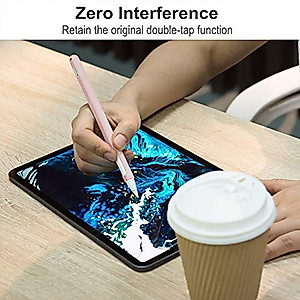 TICARVE Case for Apple Pencil Holder, Apple Pencil Sleeve, Apple Pencil 2nd Generation Compatible with iPad Pro 2018 Magnetic Skin, Pink