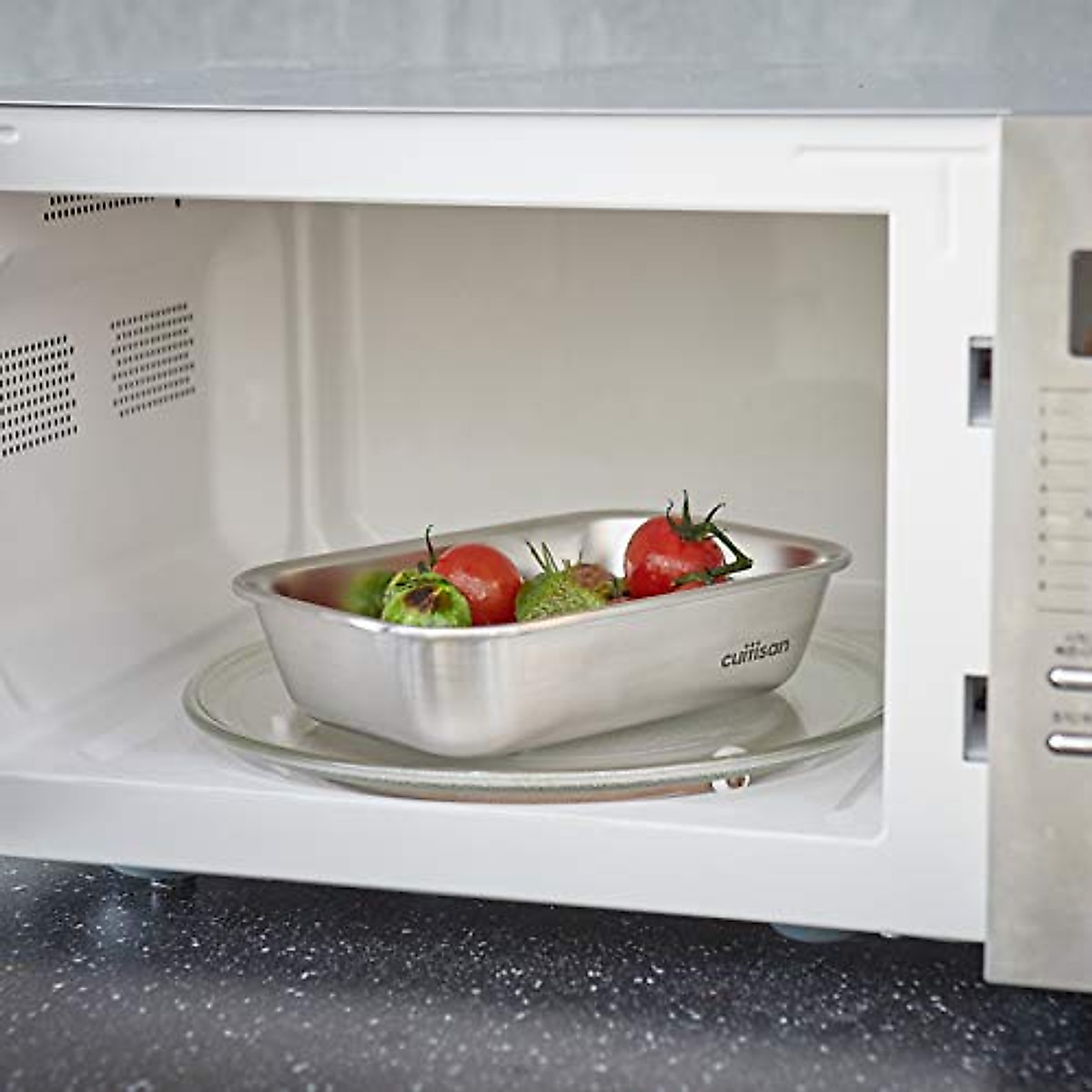 CUITISAN FLORA RECTANGLE AIRTIGHT CONTAINER NO.7 37.2oz, STAINLESS STEEL FOOD CONTAINER, WATERPROOF, MICROWAVE and DISHWASHER AVAILABLE