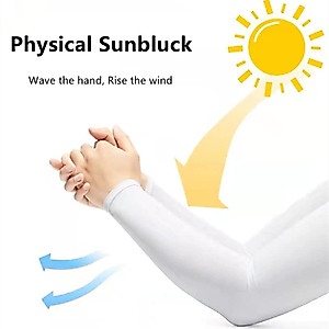 A pair of men's or women's sports arm covers - UV sun protection sleeves that can cover tattoos (Medium, Black)