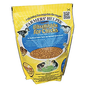 Farmers' Helper UltraKibble Food For Baby Chickens, Turkeys, Peafowl, Guinea Fowl, Geese, Pheasants and Ducks, 28 Ounce, 6 Pack