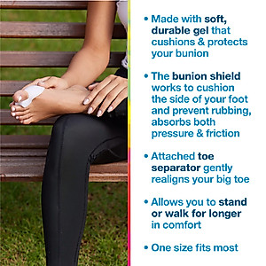 ZenToes Bunion Protector with Attached Toe Separator, Pack of 4