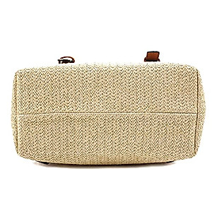 Straw Vegan Leather Womens Girls Small Medium Flap Boho Fashion Backpack Purse (Flap Backpack - zBlack)