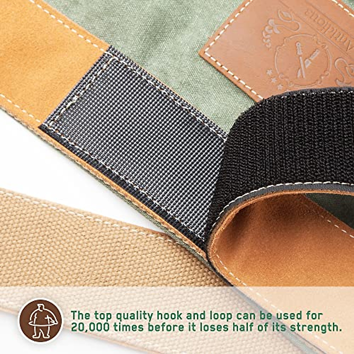 Antidious Professional Farrier Chaps Leather Farrier Apron with Adjustable Belt and Knees Straps Hoof Trimming, 2 Pockets and Extra Hook for Storage, Suitable for 28’’~55’’ Waistline