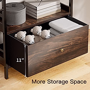 Pipishell 9-Cube Bookshelf & 6-Tier Bookcase with Storage Drawer