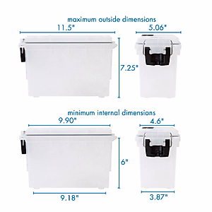 Logix 12535 Stackable Craft Storage Box with Handle, Locking Art Supply , Plastic Containers with Lids, Craft Organizer , Frost