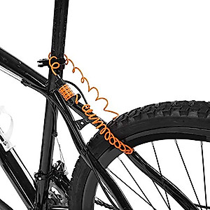 Alloy Steel Portable to Carry Lock Four Digits Codes Bicycle Lock Suitcase. for Mainstream Bike Bike Road Bikes(Orange)