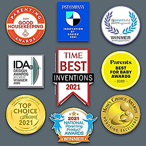 Chicco Duo 9oz. Hybrid Baby Bottle with Invinci-Glass Inside/Plastic Outside 2 Count (Pack of 1) with Slow Flow Anti-Colic Nipple - Clear/Grey