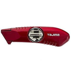 Tajima VR101D V-REX Fixed Utility Knife with a Professional Heavy Duty Handle and 3 Trapezoid Black Blades, Red