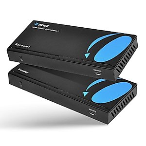 OREI 4K 60hz HDMI over Ethernet Extender HDBaseT, Balun Full 18Gbps 4:4:4 Over CAT 5/6/7 Ethernet Cable - IR Signal - 230 Ft @ 4K 60hz Power over Cable