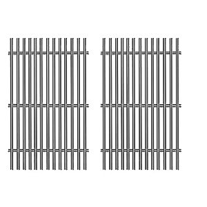 FCCUM Stainless Steel BBQ Grates, 304 Stainless Steel Solid Grates, Suitable Weber Genesis Silver/Gold B & C、 Spirit、and Other Models of Gas Grills, 17.55 inches Long / 9.64 inches Wide, Two-Piece