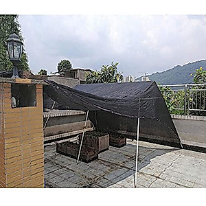 ALBN-Shading net Patio Sunscreen Breathable Anti-UV Tear Resistance Polyethylene, 20 Sizes (Color : Black, Size : 8x12m)