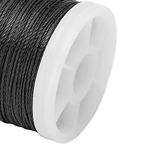 SUNGOOYUE Archery Bow String Serving Thread，Bowstring Serving Material，for Tying Peep Sight Nock Maintenance Accessory 110m(Black)