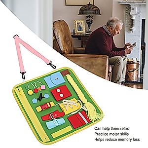 Soft and Comfortable Sensory Blanket Relieve Anxiety Educational Dementia Sensory Blanket Various Kinds Practicing Essential Skills for Welfare Home