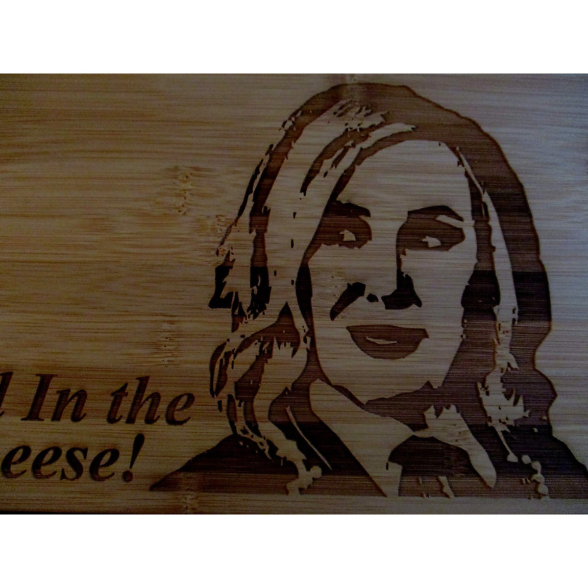 Custom Moria Rose Cutting Board Small or Large Bamboo Cutting Board Fold in the Cheese Christmas Gift