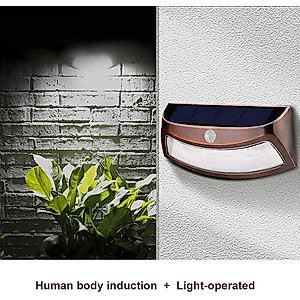 Solar Lights Outdoor Solar Wall Light Home Outdoor Garden Retro Decorative Wall Waterproof Solar Wall Lamp Solar Motion Sensor Lights Wide Angle Security for Patio, Fence, Yard, Garden, Garage, Stairw