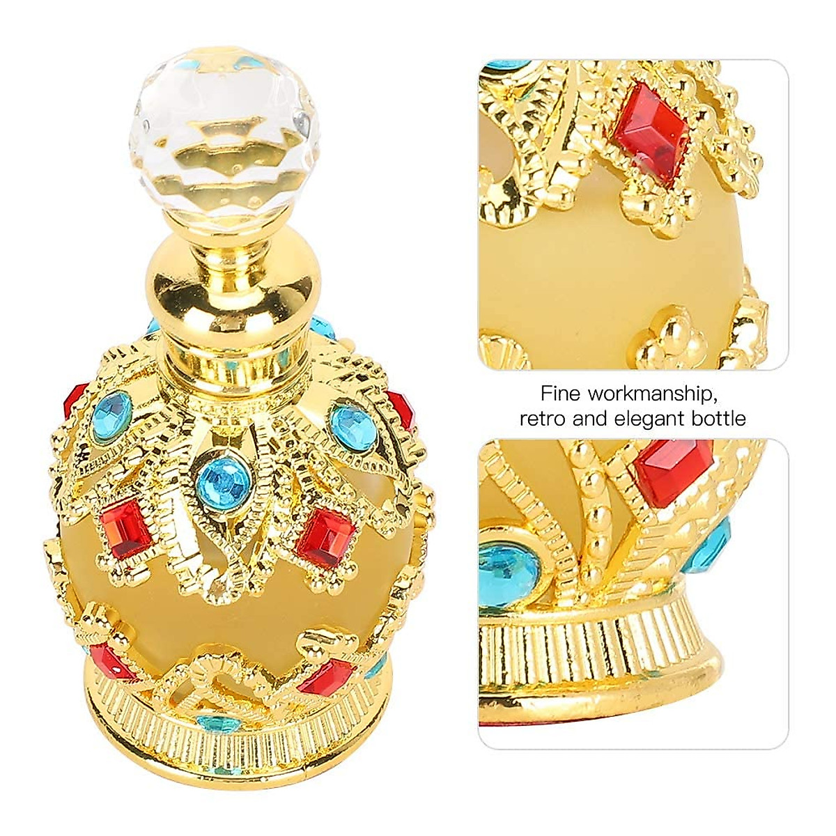 Dubai Retro Perfume, Muslim Halal Dubai Retro Essential Oil Exquisite Vintage Fragrance Gift, Mainly Floral and Fruity 15ml