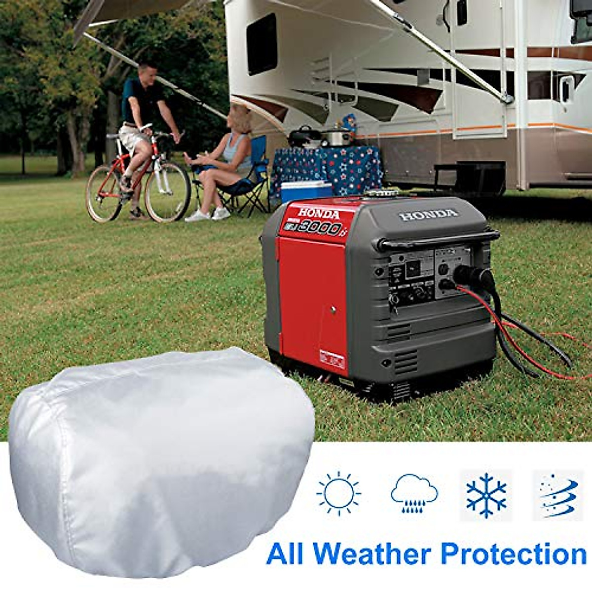 Bonbo Generator Weatherproof Cover for Honda EU3000is Predator 3500 Outdoor Power Equipment Cover Alternative to 08P57-ZS9-00S All Season