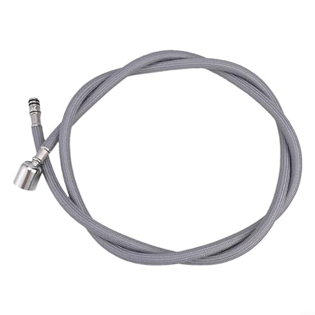 1.5m Pull Down Kitchen Faucet Hose Replacement, Flexible Pull Down Faucet Sprayer Hose Pull Out Faucet Hose Replacement With Quick Connect, 59-inch For Pluggable Nylon Hose(Snap-Gray)