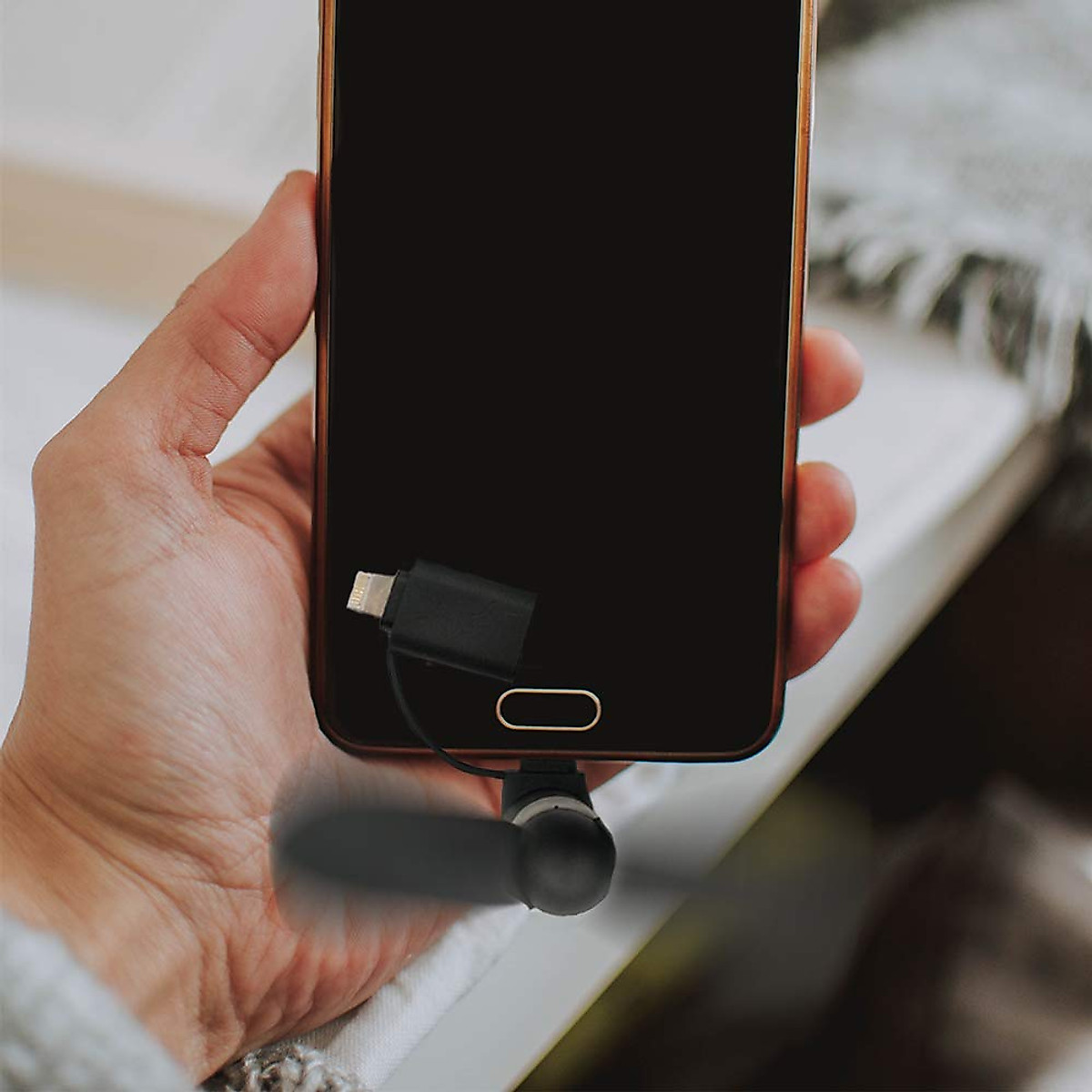 Mini Cell Phone Fan - Colorful and Powerful 2-in-1 Fan for iPhone/iPad/Android Smartphone/Tablet - Cell Phone Summer Accessories - (6-Pack)