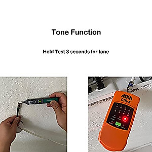ASKA COM 8-Way Coaxial Cable Mapper Locator Toner Tracer, Circuit Tester, Coax Wire Continuity Tracer, Coax Explorer for Locating RG6 RG59 Coax Cable LAN Cable, Include Battery & 3 RJ-45 Adapters