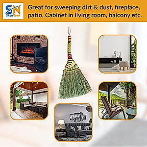 SN SKENNOVA - 16 inch Tall of Hand Broom Brush Whisk Broom Dusting Brush Broom Handmade Cleaning Tools Household