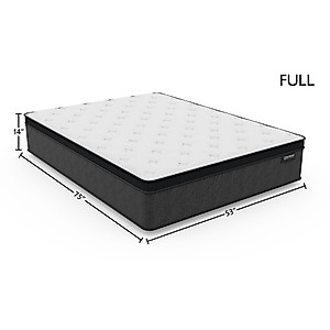 LightTouch Copper Infusion Hybrid EuroTop Mattress 14-inch, Full, Firm