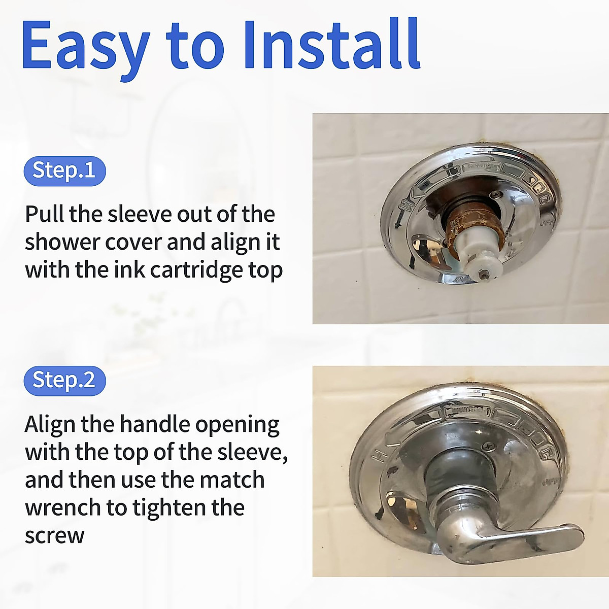 H79 Single Metal Lever Handle - Compatible with Delta 1300/1400 Series H79 Handle Replacement Part, Faucet Handle fit for Delta Tub - Chrome Bathroom Accessories