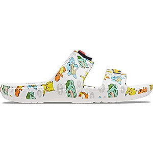 Crocs Unisex Classic Pikachu Sandals, Pokemon Shoes Slide, White/Multi, Numeric_8 US Men