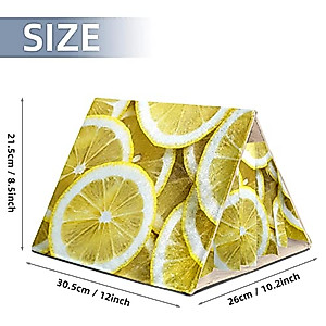 Y-DSIWX Guinea Pig Hideout Cozy Hamster House Cave for Bunny Chinchilla Hedgehog Small Animal Lemon Slices