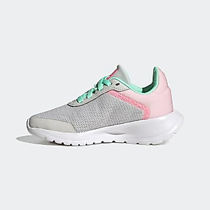 adidas Tensaur Running Shoe, Grey One/Beam Pink/Pulse Mint, 7 US Unisex Big Kid