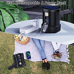 NiaoChao Rechargeable Spotlight, 990000 Lumens Led Spot Lights Handheld Large Flashlight Super Bright Outdoor Solar Spotlights Searchlight with Cob Light, 6 Modes, IPX5 Waterproof