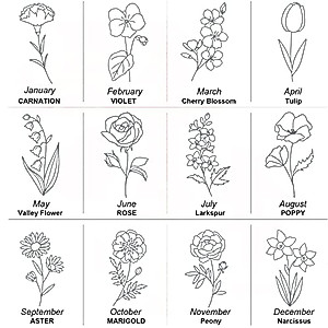 Disc Us Custom Leather Jewelry Box, Personalized Jewelry Travel Case, Customized Jewelry Organizer Box with Name and Birth Flower Month, Mom Birthday Gifts for Women (Birth Flower-2)