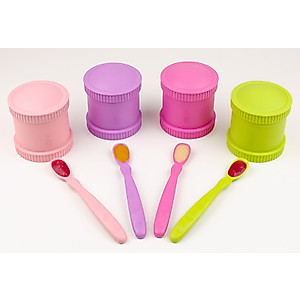 Re-Play Made in the USA 4 Pack Infant Spoons With Travel Case - Butterfly
