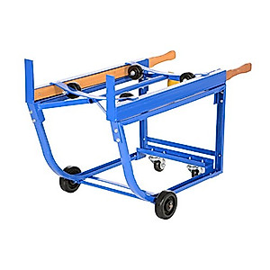 Vestil RDC-1000-5PO Deluxe Rotating Drum Cart with Polyolefin Wheel, Steel, 1000 lbs Capacity