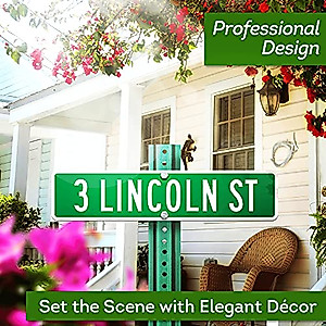 Street Sign, Custom Road Signs, 8 Colors, Single/Duplicate Sign Option, Reflective/Non Reflective, Screws Option, 4x18 Inch, Thick Rust-Free AlumaBond, (Classic) Made in USA By My Sign Center
