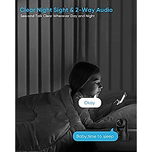 owltron 1080P Pet Camera, Pan Tilt Cam for Baby Monitor, Wi-Fi Home Security Indoor Camera for Dog or Cat, Motion Detection & Tracking, Night Vision, 2-Way Audio, Compatible with Alexa