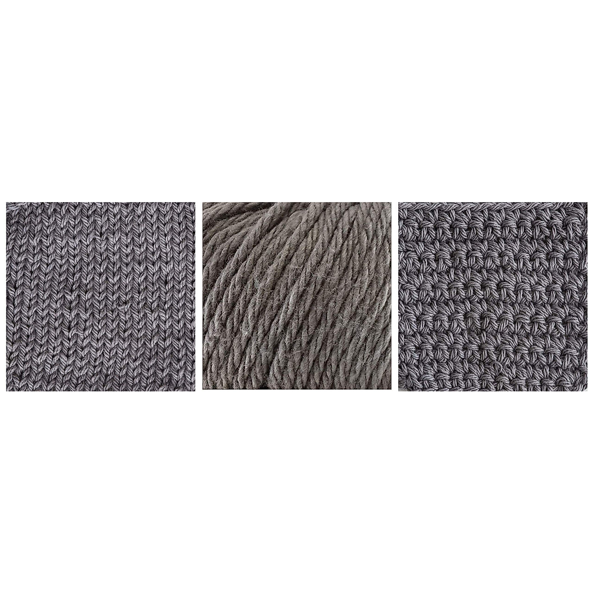 Spinrite Lily Sugar'n Cream Yarn 100% Cotton Solids and Ombres (6-Pack) Medium #4 Worsted Plus 4 Lily Patterns (Overcast 01042)