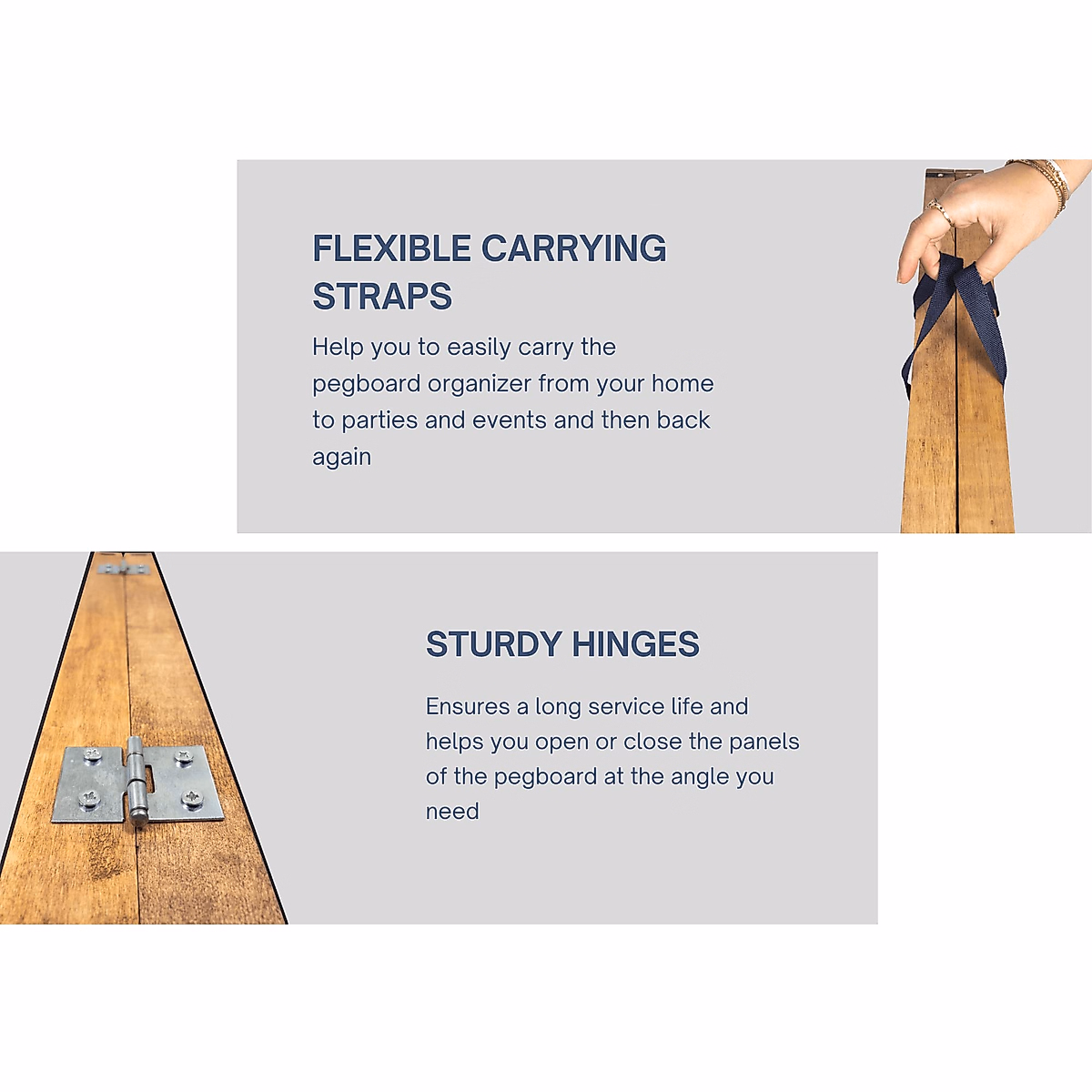 Unroofed&Sky Portable Pegboard Display Stand for Craft Shows - Paparazzi Jewelry Display White