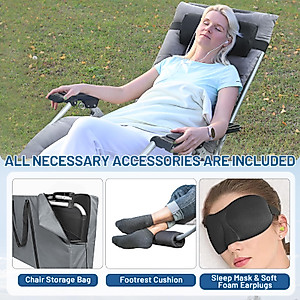 YOMIFUN Oversized Zero Gravity Chair, XL Lounge Chair 29” Width, Padded Recliner Chair W/Removable Cushion & Adj Headrest, Storage Bag, Footrest Cushion, Cup Holder, for Indoor Outdoor, Gray